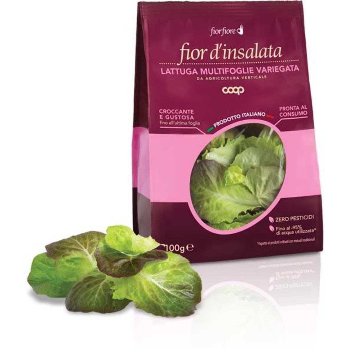 Lattuga multifoglie variegata fior d'insalata COOP - FIOR FIORE 100 G ...