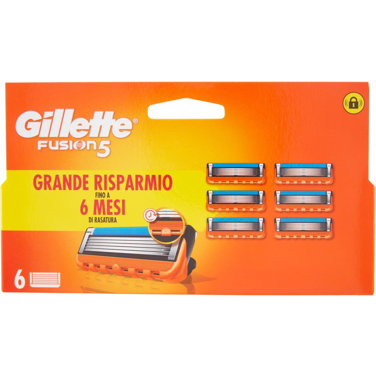 Lame ricambio rasoio 5 lame fusion5 x6 GILLETTE 1 PZ - Coop Shop