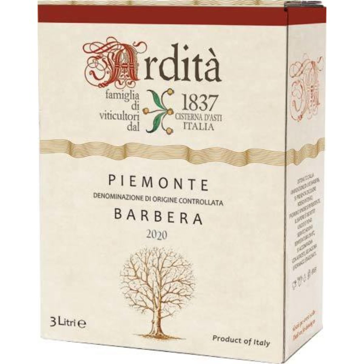 Vino rosso barbera piemonte doc ARDITA' 3000 ML - Coop Shop