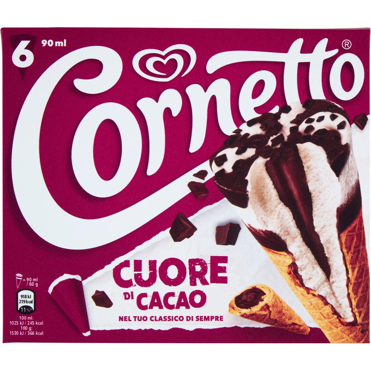 Cornetto cuore croccante al cacao x6 ALGIDA 360 G - Coop Shop