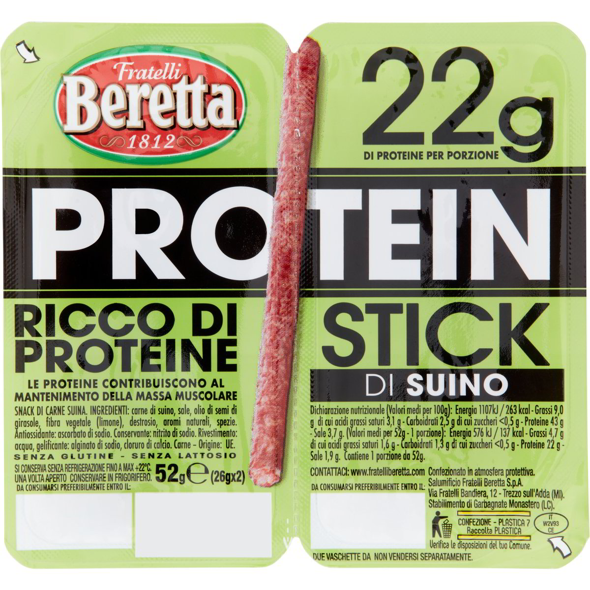 Suino stick ricco di proteine FRATELLI BERETTA 1812 52 G - Coop Shop