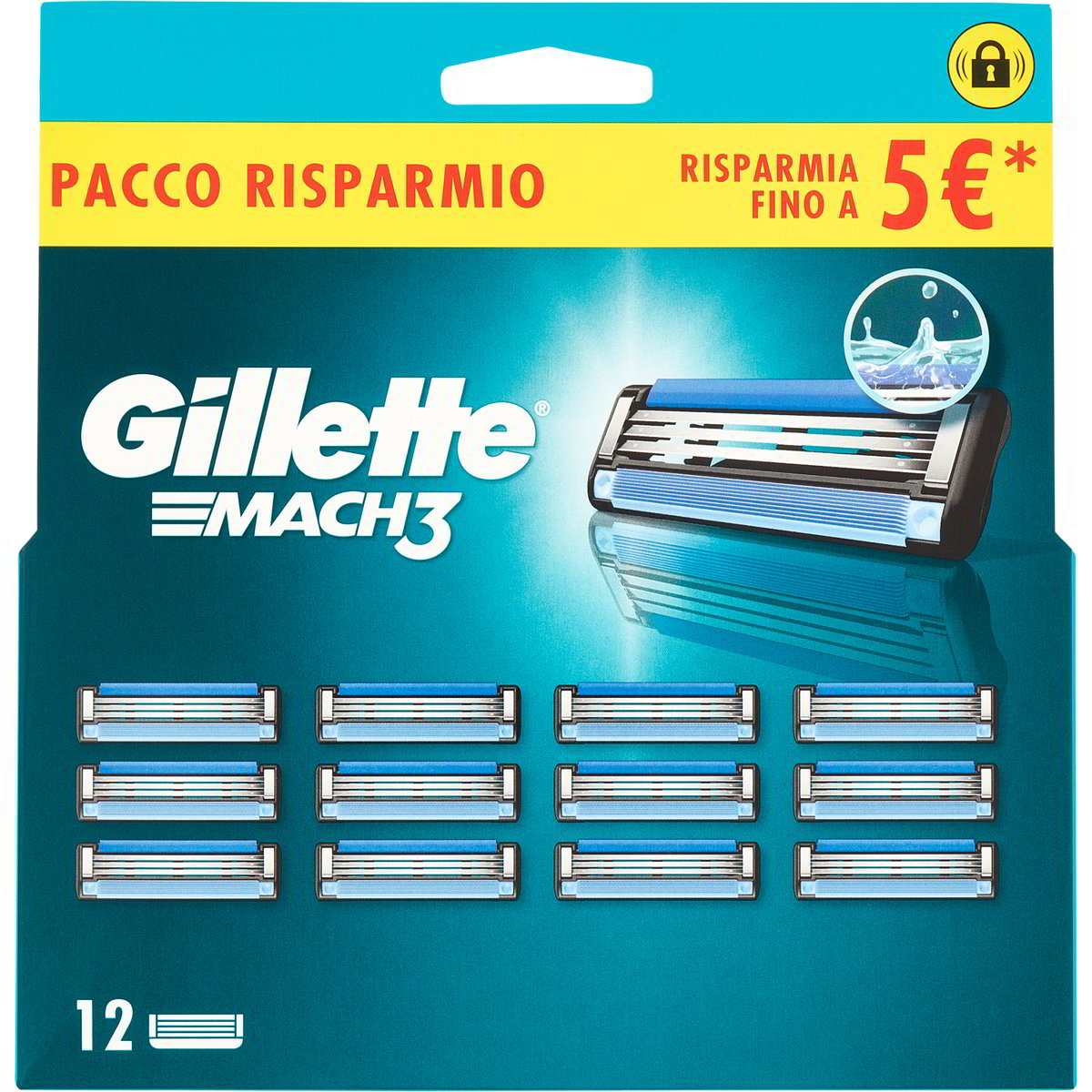 Lame ricambio rasoio uomo mach3 a 5 Lame x12 GILLETTE 1 PZ - Coop Shop