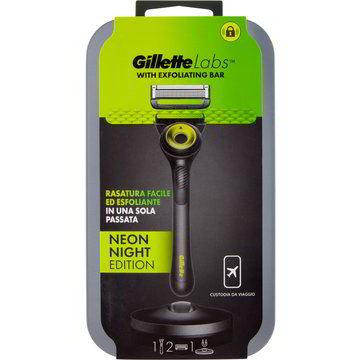 Rasoio labs neon night edition + 2 testine + base GILLETTE 1 PZ - Coop Shop