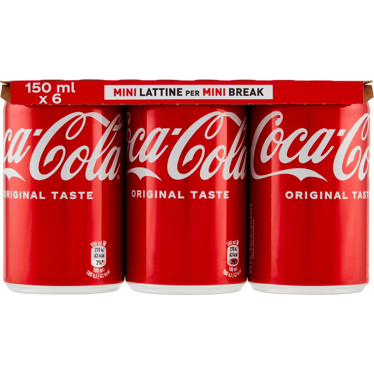 Coca cola original taste COCA COLA 6 X 150 ML - Coop Shop