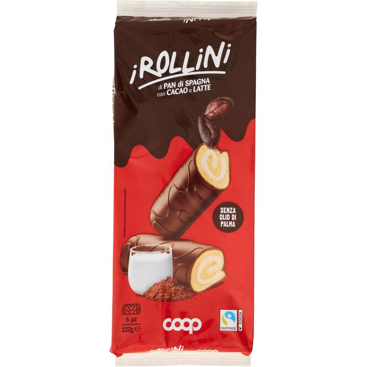 Merendine pan di spagna con cacao/latte i rollini COOP 222 G - Coop Shop