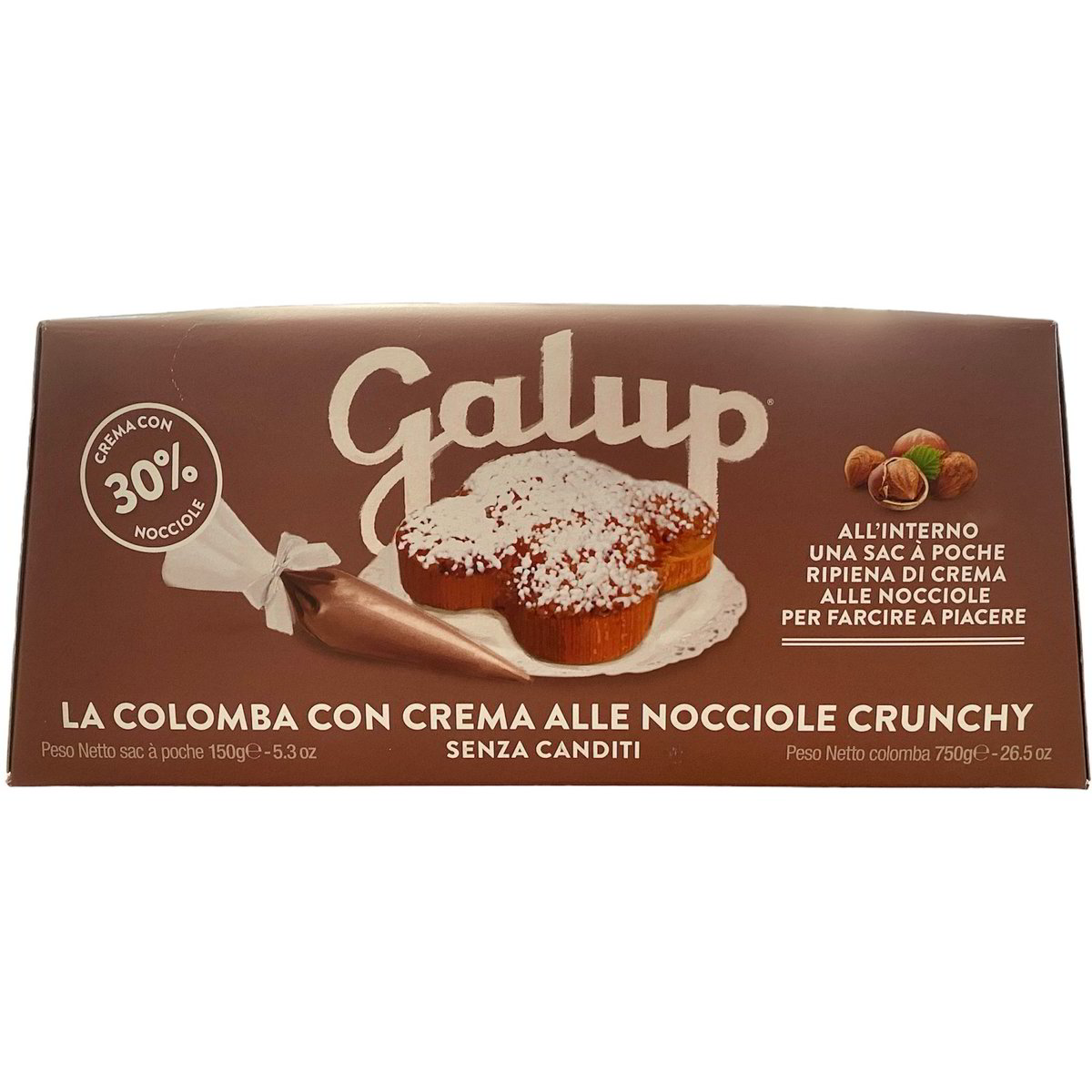 Colomba con crema alle nocciole crunchy GALUP 750 G - Coop Shop