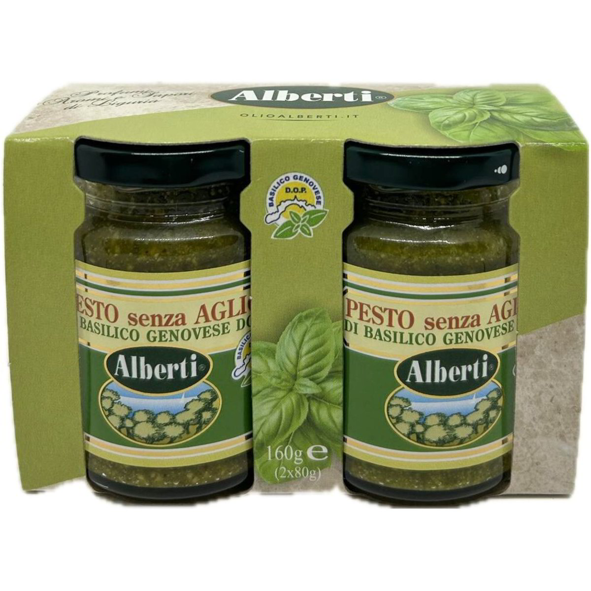 Pesto senza aglio basilico genovese ALBERTI 2 X 80 G - Coop Shop