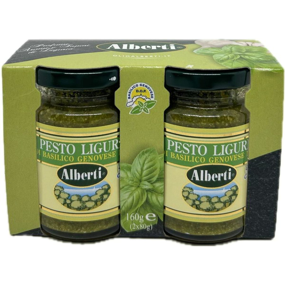 Pesto ligure con basilico genovese ALBERTI 2 X 80 G - Coop Shop