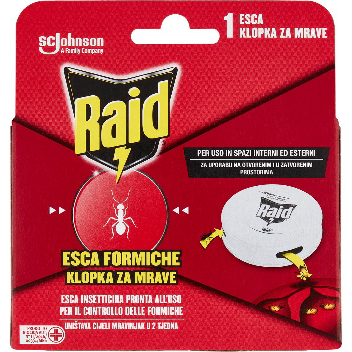 Esca insetticida formiche per interni ed esterni RAID 1 PZ - Coop Shop