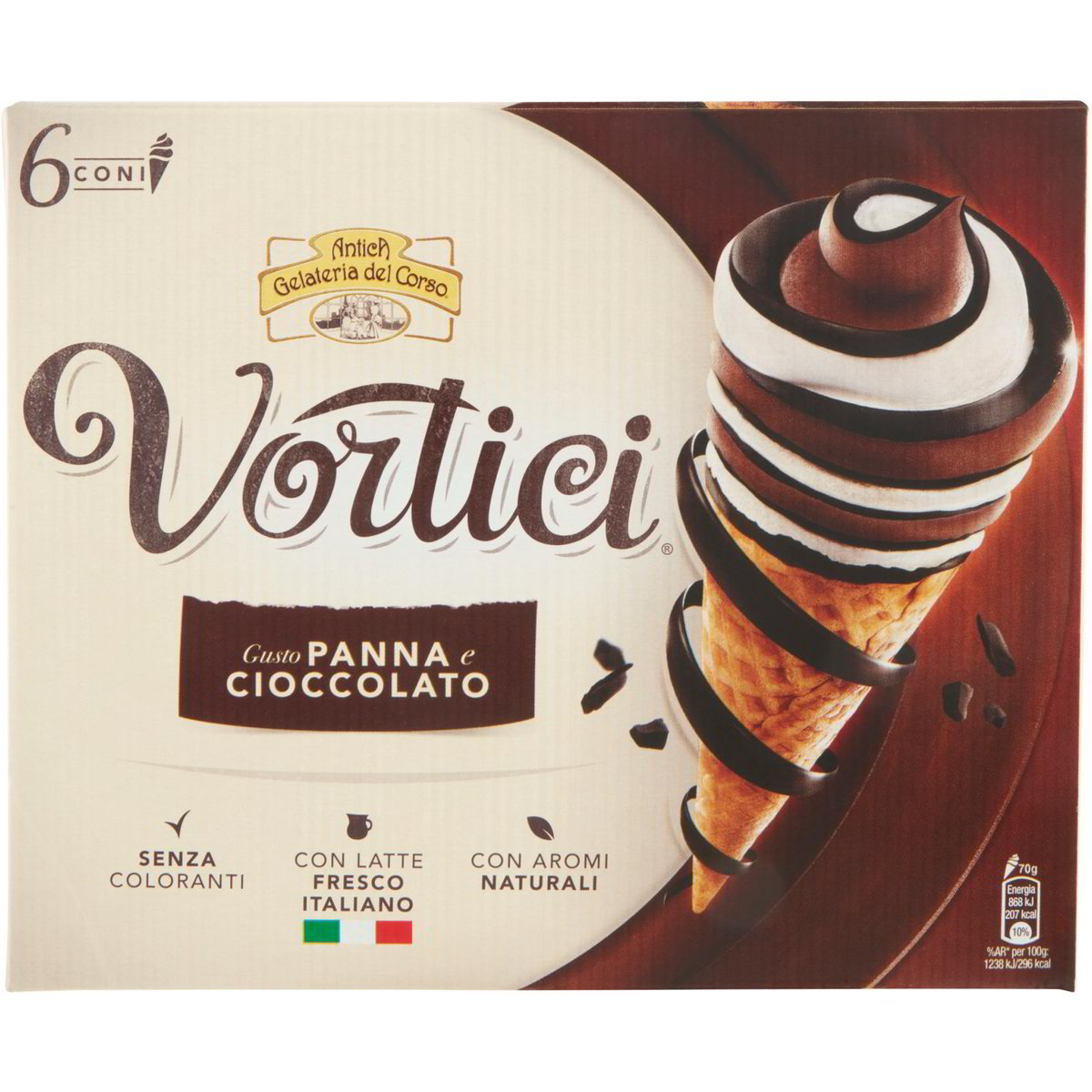 Cono gelato vortici panna e cioccolato ANTICA GELATERIA D 420 G - Coop Shop