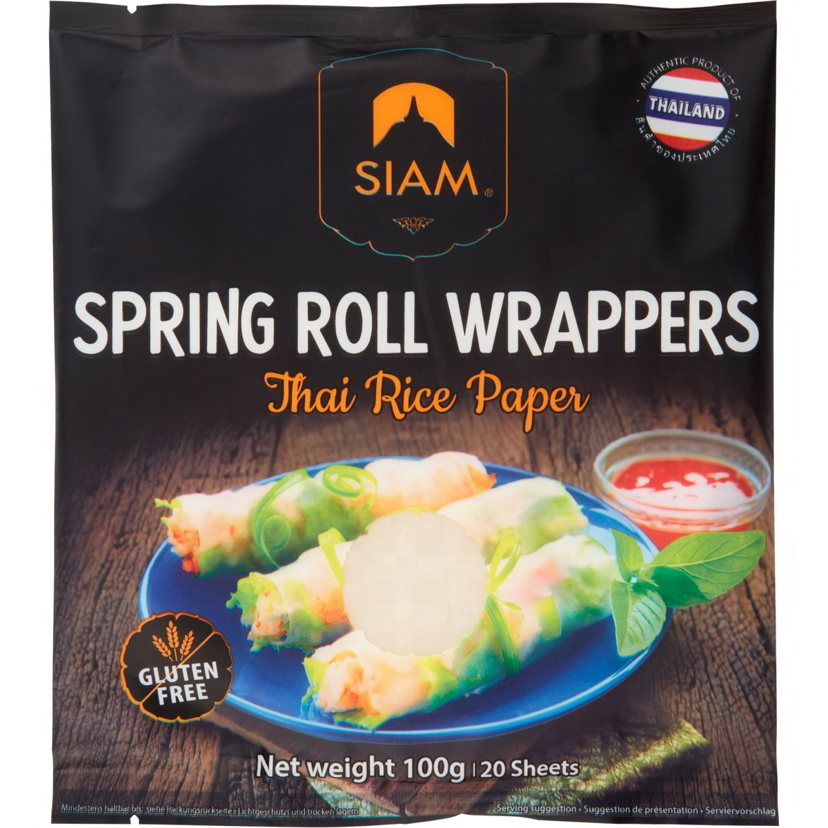 Spring roll wrappers thai rice paper x20 DE SIAM 100 G - Coop Shop