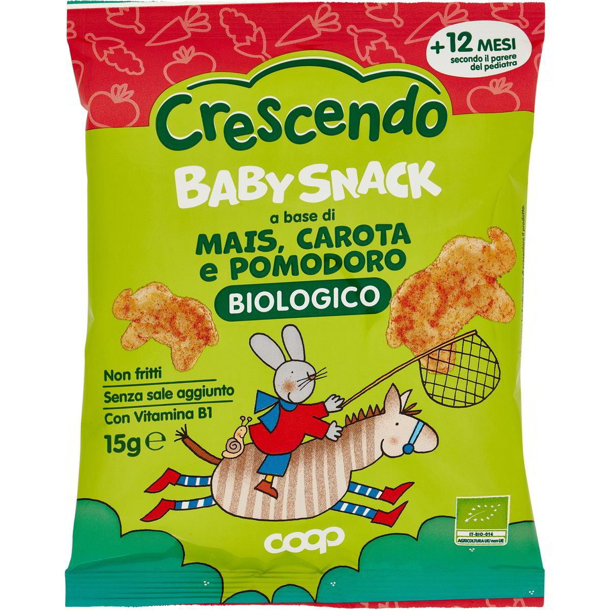 Snack mais/carota/pomodoro baby snack COOP - CRESCENDO 15 G - Coop Shop