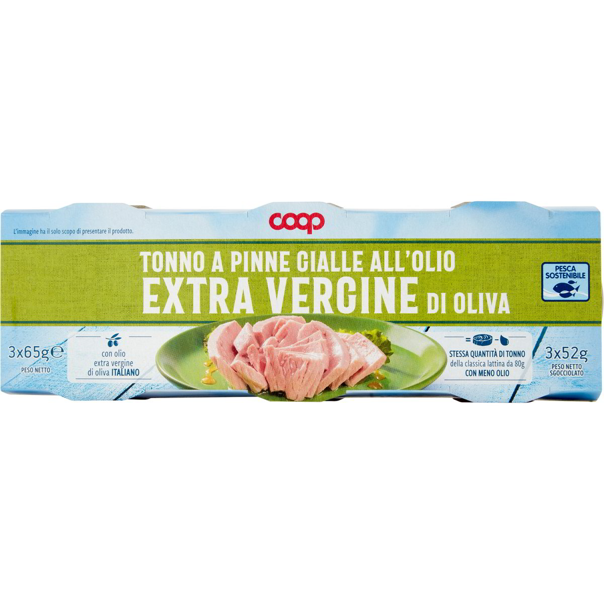 Tonno all'olio extra extra vergine di oliva COOP 3 X 65 G - Coop Shop