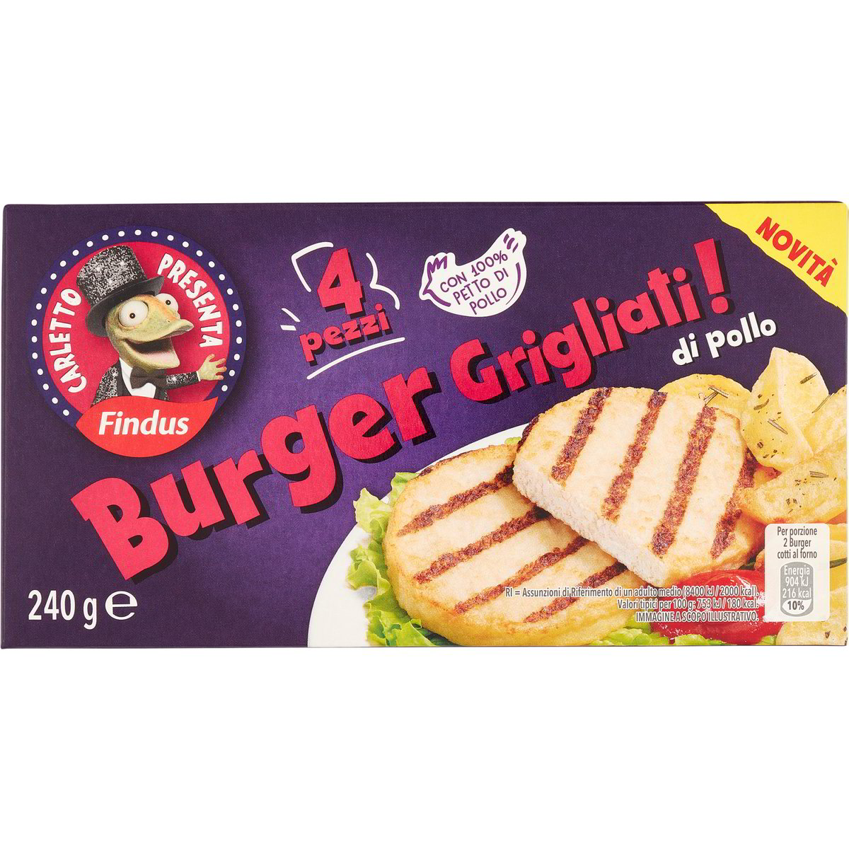 Burger di pollo grigliati x4 FINDUS 240 G - Coop Shop