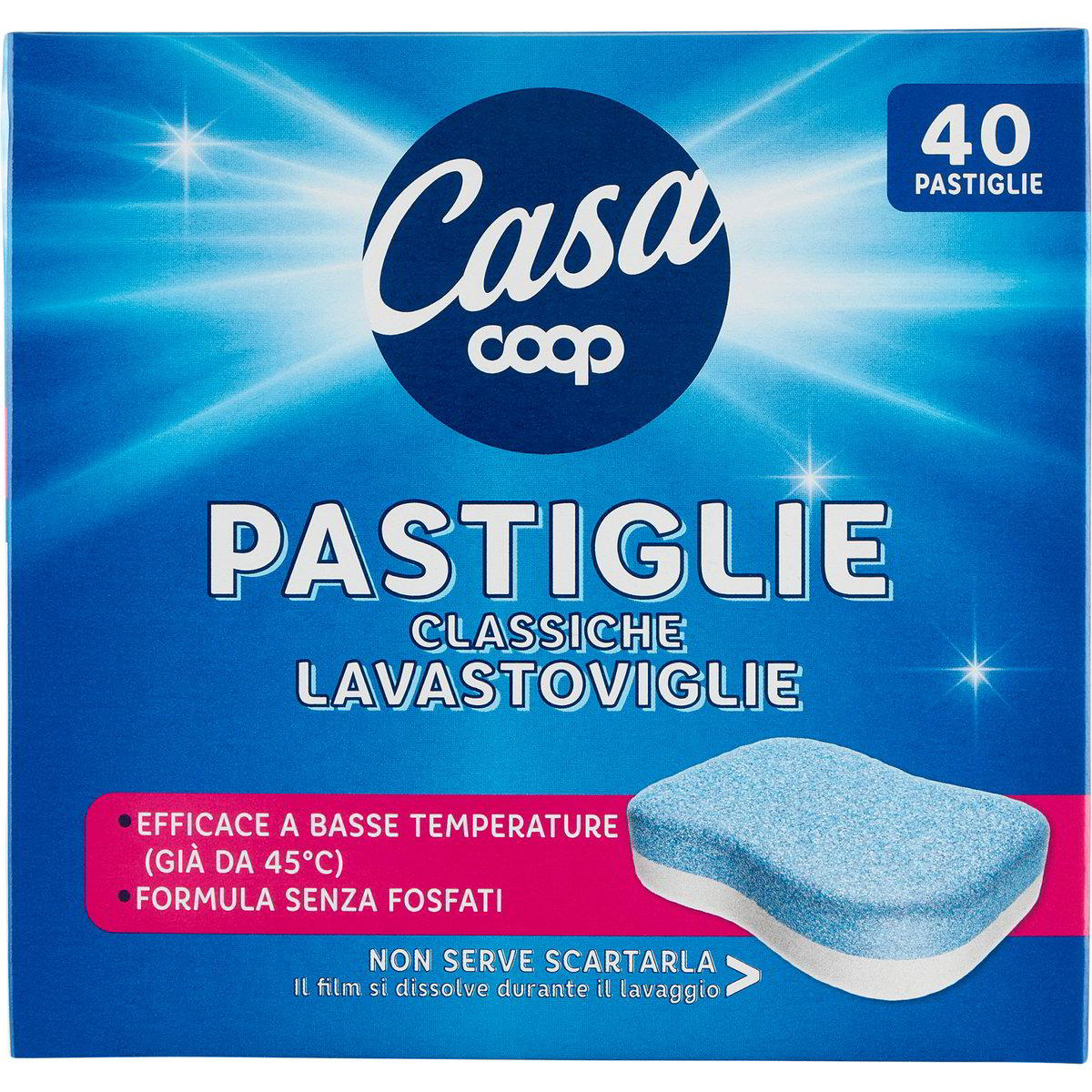 Detersivo pastiglie lavastoviglie 3 funzioni x40 COOP - CASA 400 G ...