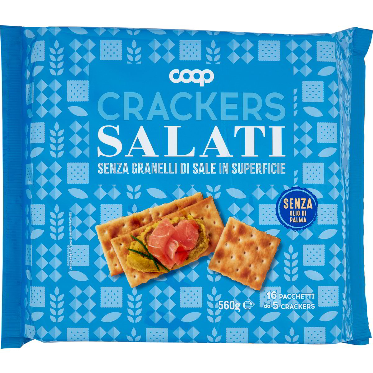 Crackers salati senza granelli di sale COOP 16 X 35 G - Coop Shop
