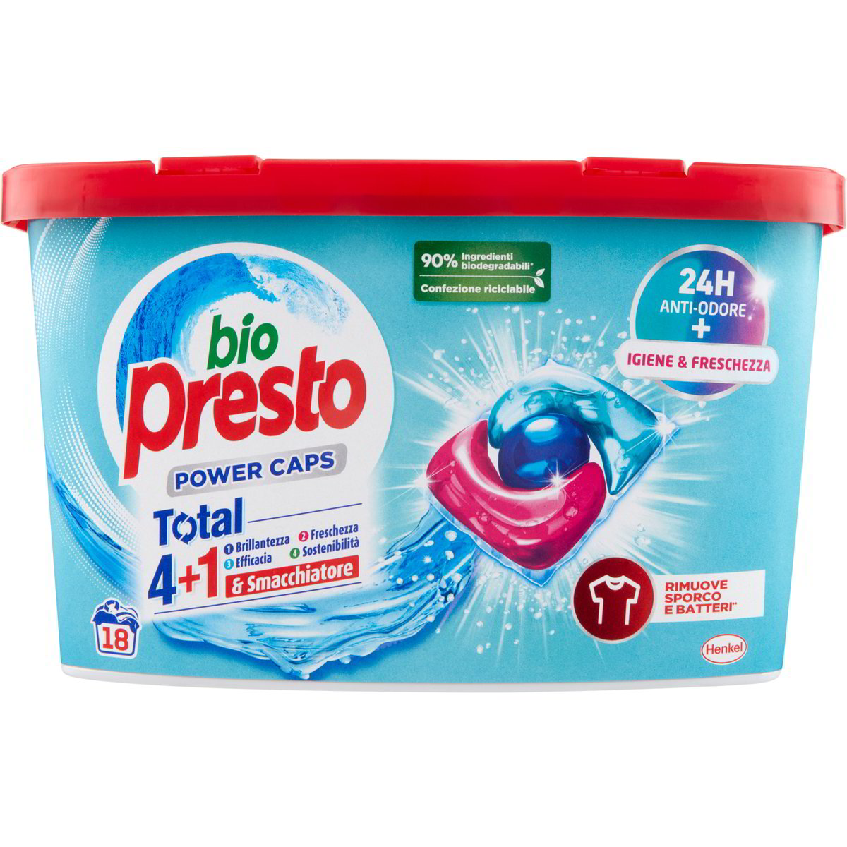 Detersivo power caps igiene e freschezza x18 caps BIO PRESTO 216 G ...