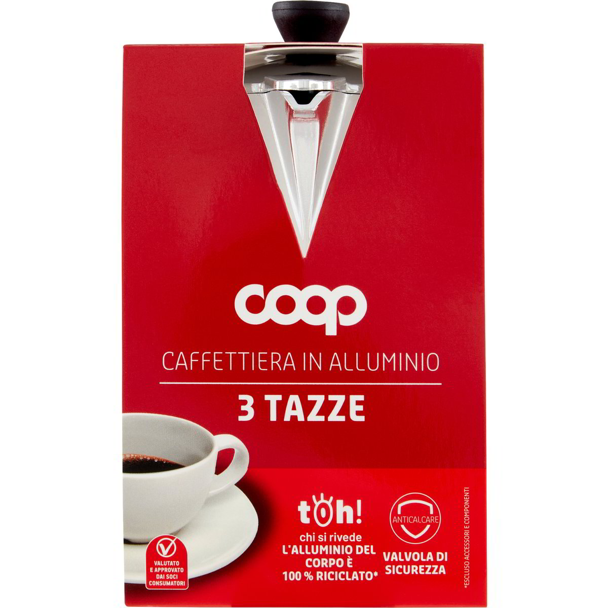 Caffettiera in alluminio 3 tazze COOP 1 PZ - Coop Shop