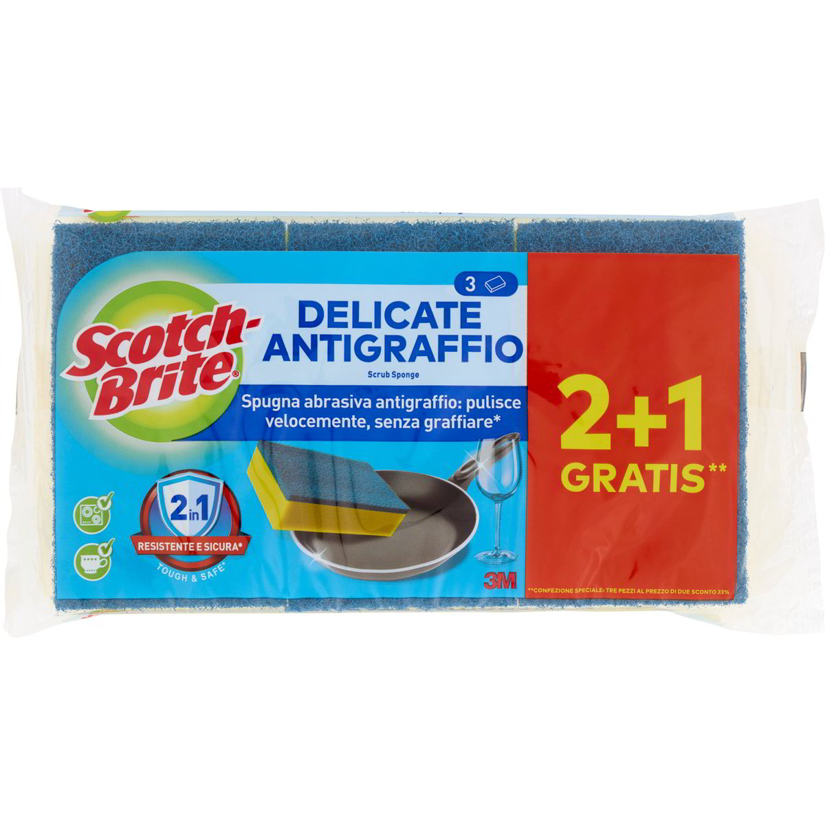 Spugne delicate x3 SCOTCH BRITE 1 PZ - Coop Shop