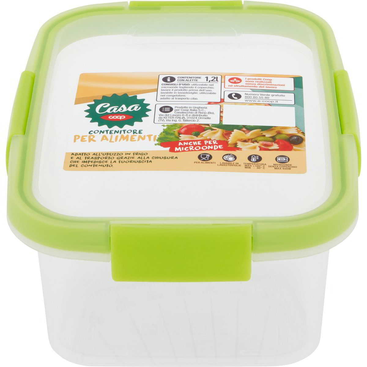 Contenitore rettangolare con alette 1200ml COOP - CASA 1 PZ - Coop Shop