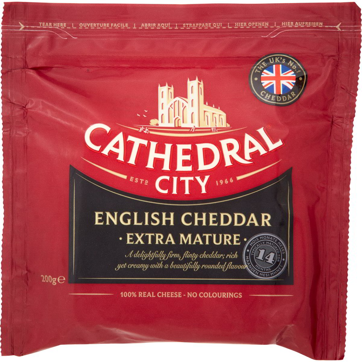Formaggio cheddar extra stagionato CATHEDRAL CITY 200 G - Coop Shop