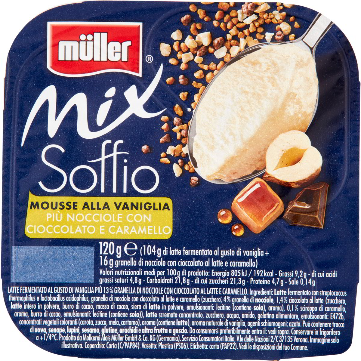 Yogurt mix soffio vaniglia/nocciole/caramello MULLER 120 G - Coop Shop