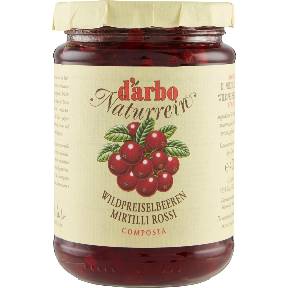 Composta di mirtilli rossi naturrein D'ARBO 400 G - Coop Shop
