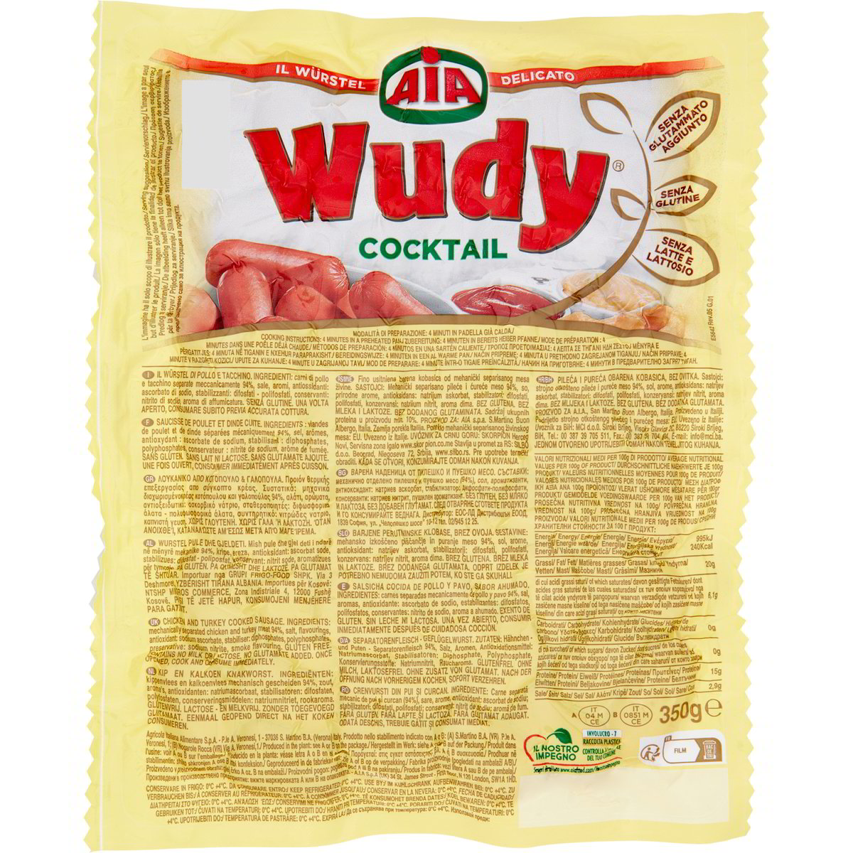 Wurstel wudy cocktail AIA 350 G - Coop Shop