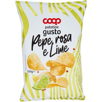 Patatine al lime e pepe rosa COOP 150 G - Coop Shop