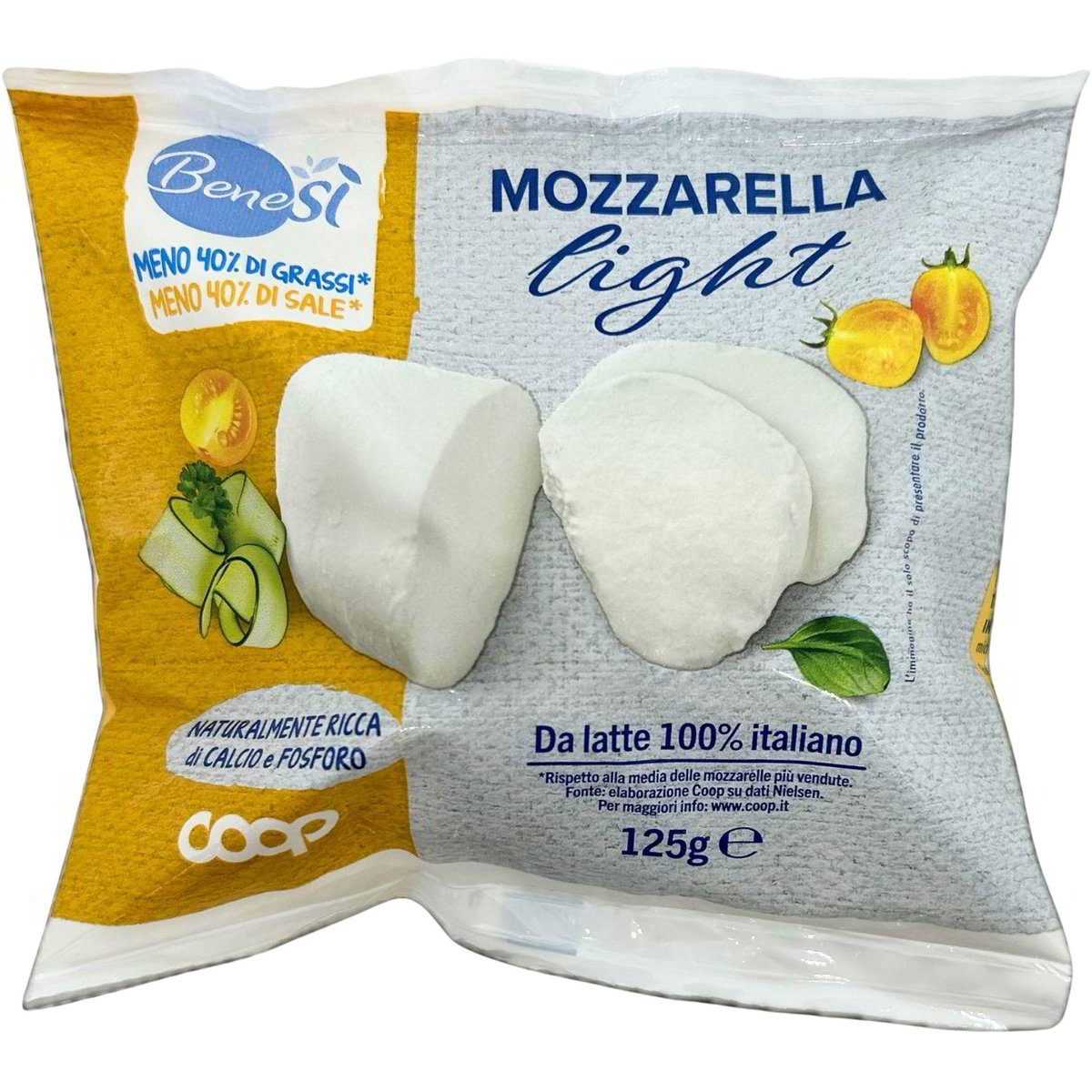 Mozzarella light meno grassi e sale COOP - BENE SI' 125 G - Coop Shop