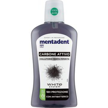 Collutorio carbone attivo alla menta peperita MENTADENT 500 ML - Coop Shop