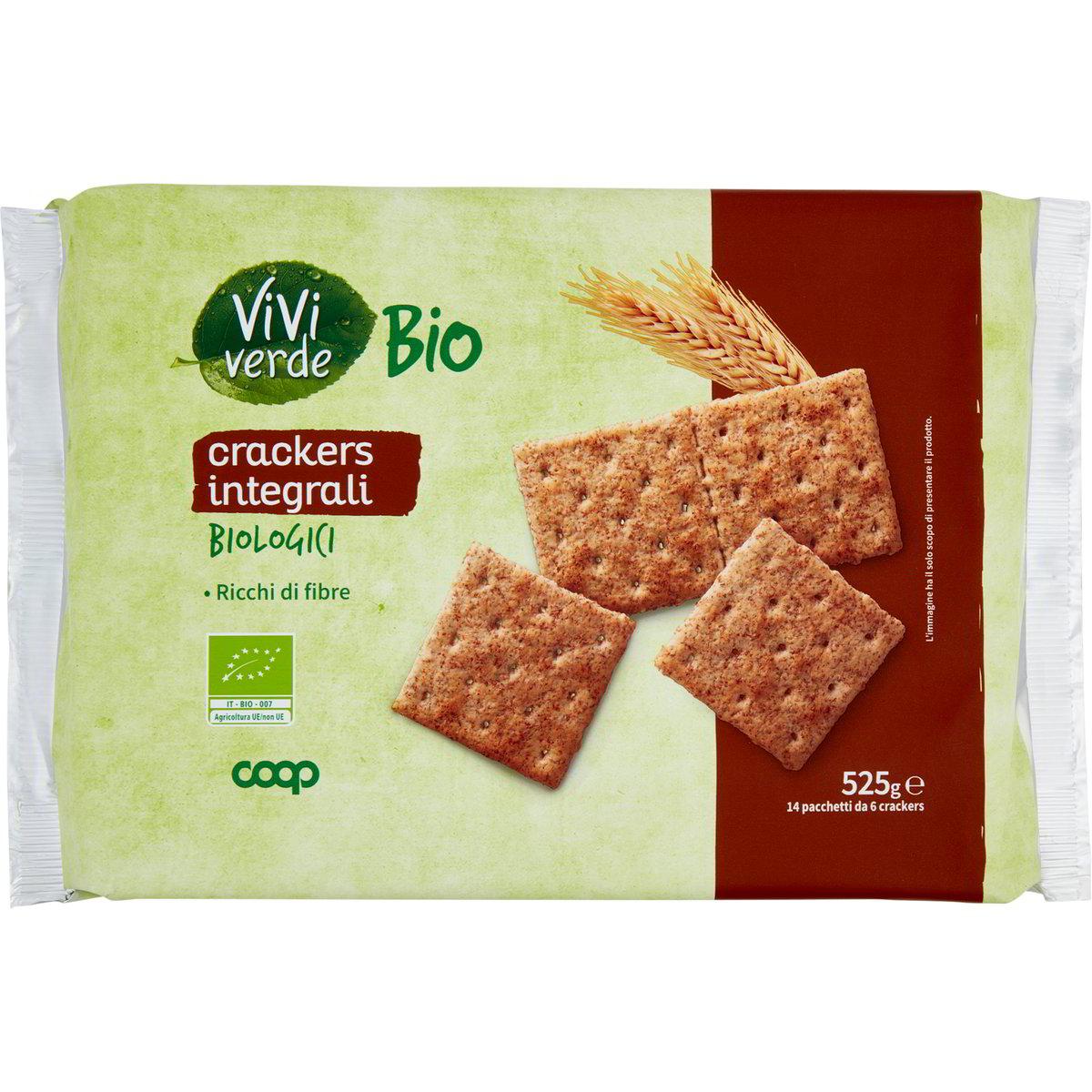 Crackers integrali COOP - VIVI VERDE 14 X 37,5 G - Coop Shop
