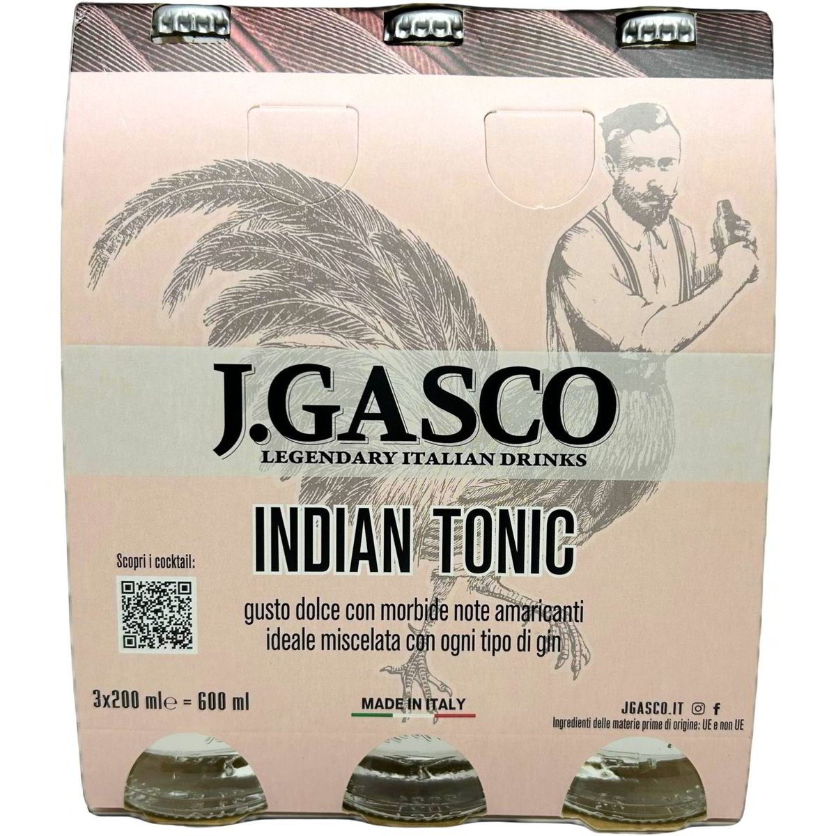 Bibita analcolica gassata indian tonic J. GASCO 3 X 200 ML - Coop Shop