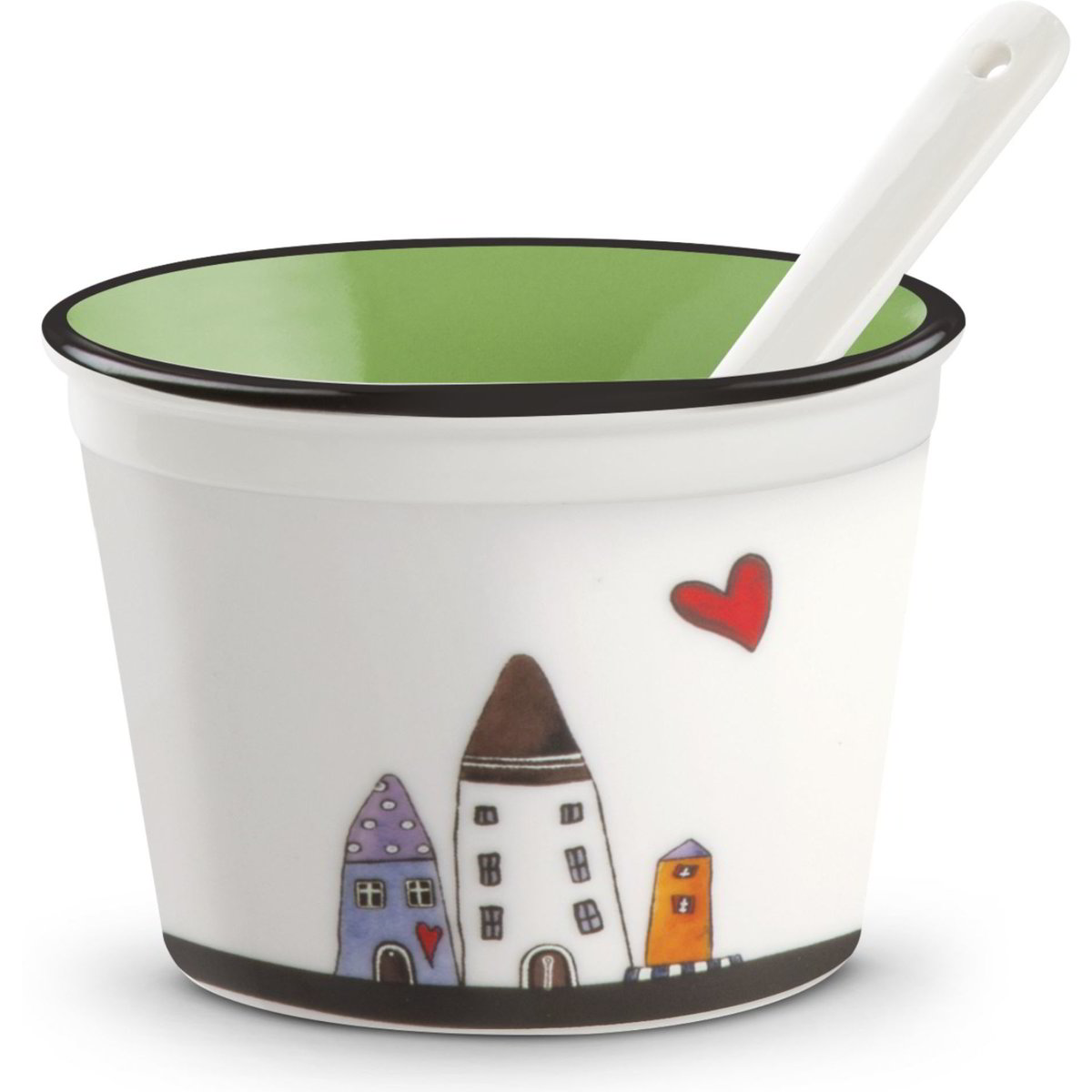 Coppetta gelato verde con cucchiaino EGAN 1 PZ - Coop Shop