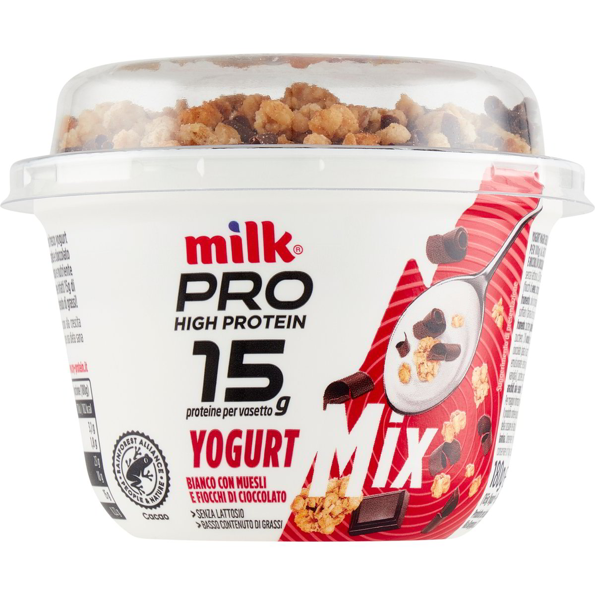 Yogurt proteico bianco con muesli e cioccolato MILK 180 G - Coop Shop
