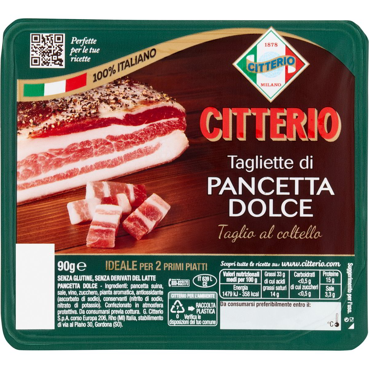 Pancetta dolce a tagliette CITTERIO 90 G - Coop Shop