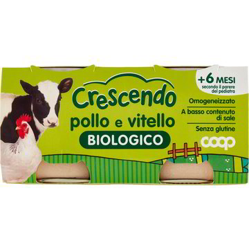 Omogeneizzato vitello e pollo COOP - CRESCENDO 2 X 80 G - Coop Shop