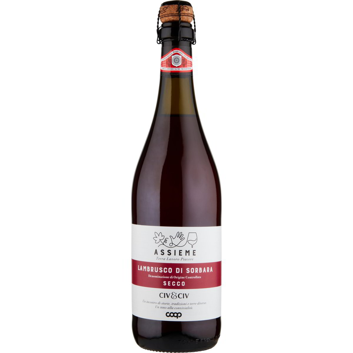 Vino rosso lambrusco di sorbara DOC secco COOP - ASSIEME 750 ML - Coop Shop