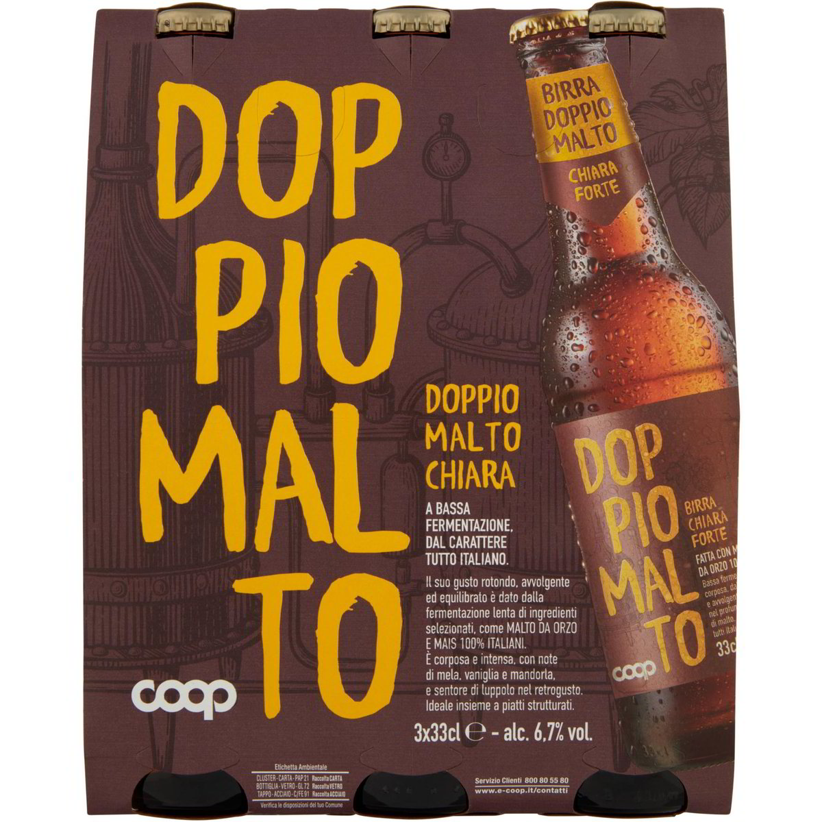 Birra chiara doppio malto COOP 3 X 330 ML - Coop Shop