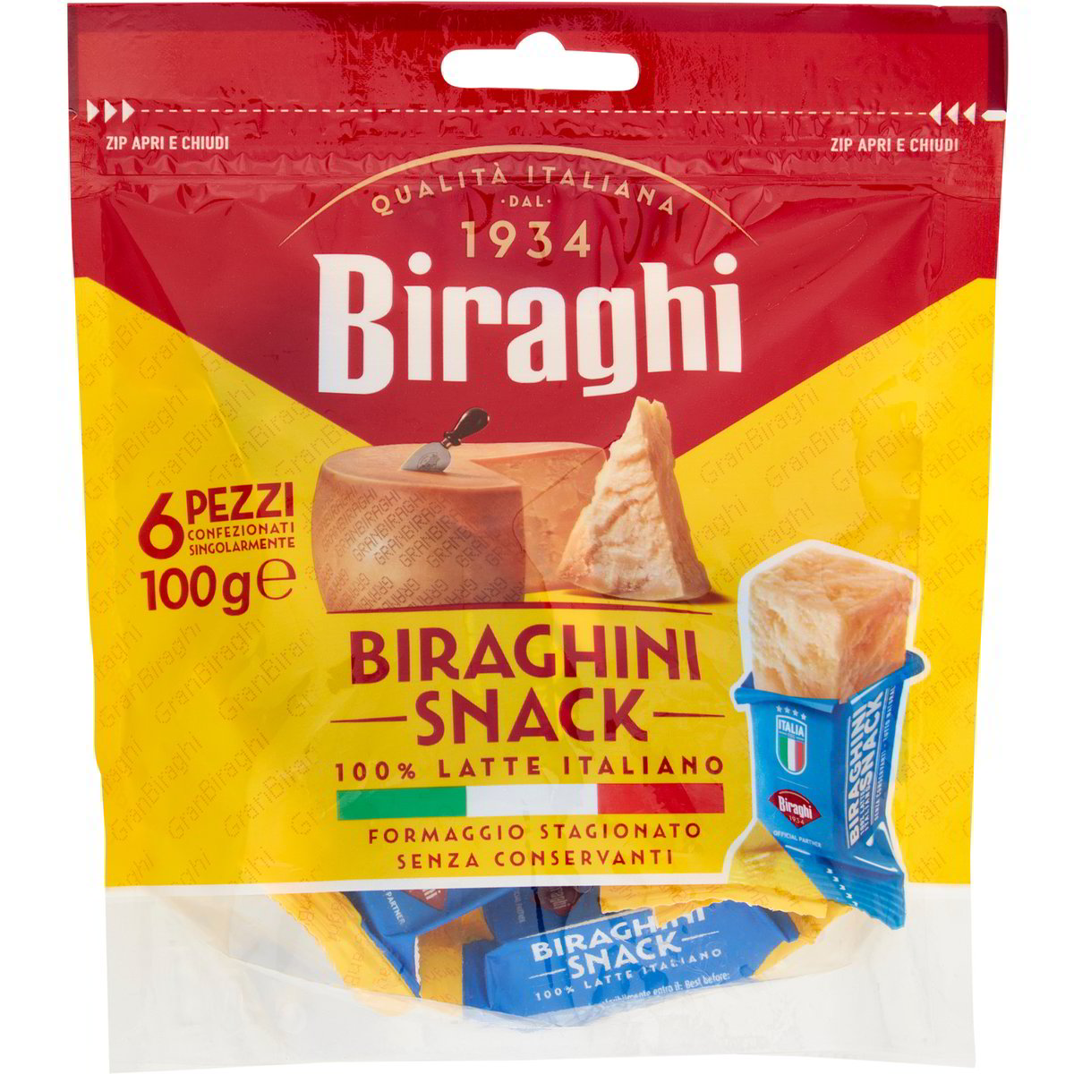 Snack biraghini formaggio BIRAGHI 6 x 16,67 G - Coop Shop