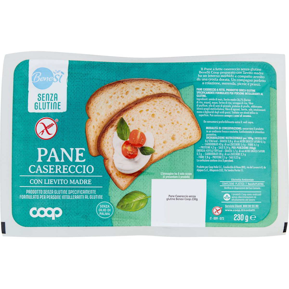 Pane casereccio a fette COOP - BENE SI' 230 G - Coop Shop