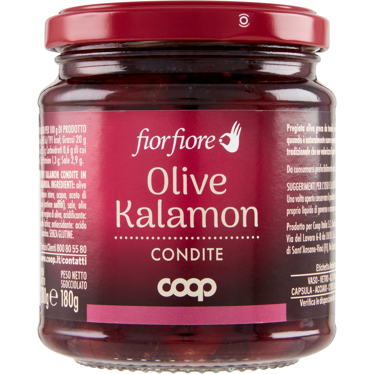 Olive kalamon in salamoia COOP - FIOR FIORE 280 G - Coop Shop