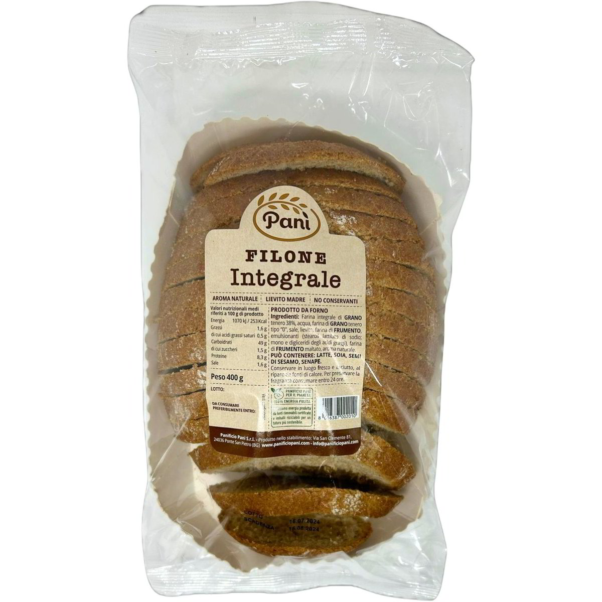 Pane filone integrale a fette PANÌ 400 G - Coop Shop