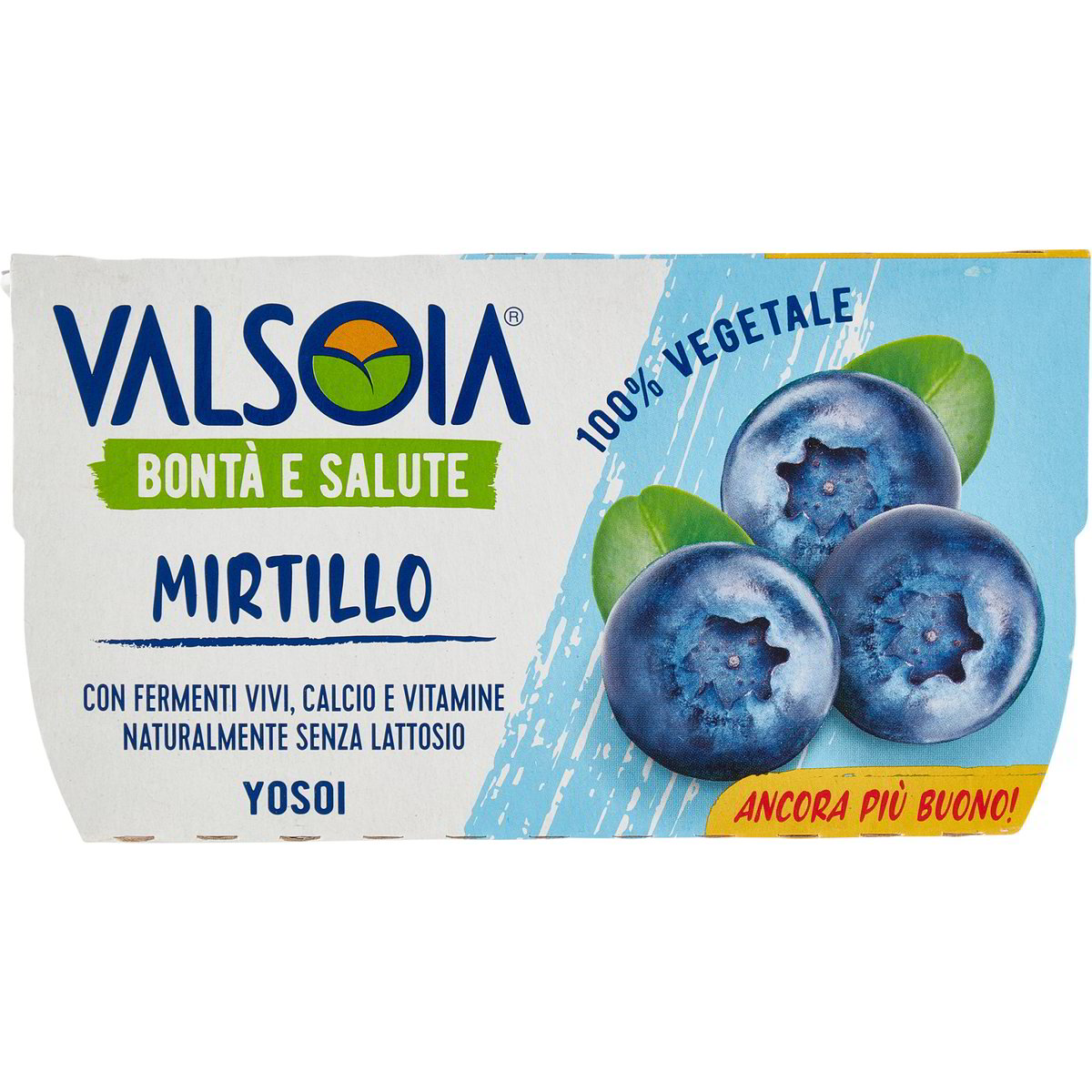 Yogurt di soia al mirtillo yosoi VALSOIA 2 X 125 G - Coop Shop
