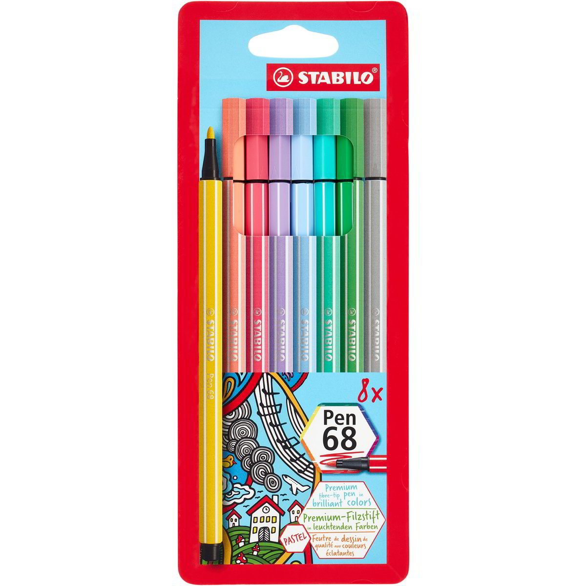Pennarelli colorati pen68 pes x8 STABILO 1 PZ - Coop Shop