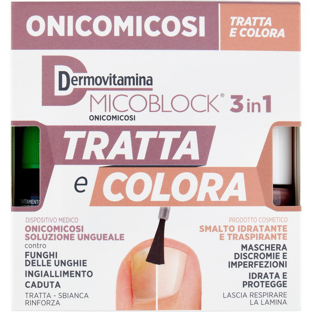 Soluzione ungueale micoblock 3in1 tratta e colora DERMOVITAMINA 1 PZ ...