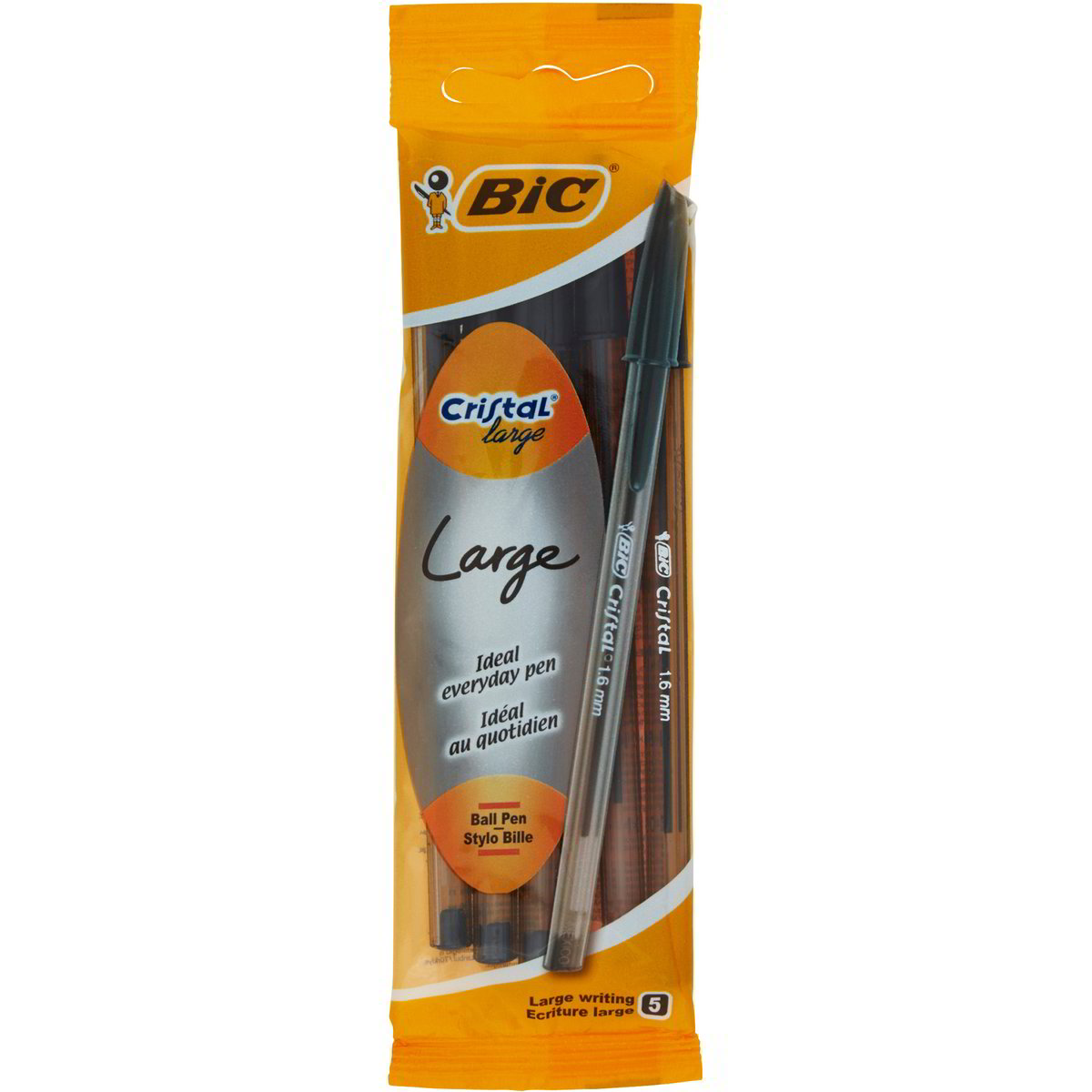 Biro cristal large bic nero 1,6mm x5 BIC 1 PZ - Coop Shop