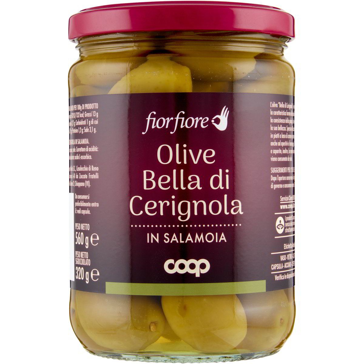 Olive verdi belle di cerignola COOP - FIOR FIORE 320 G - Coop Shop