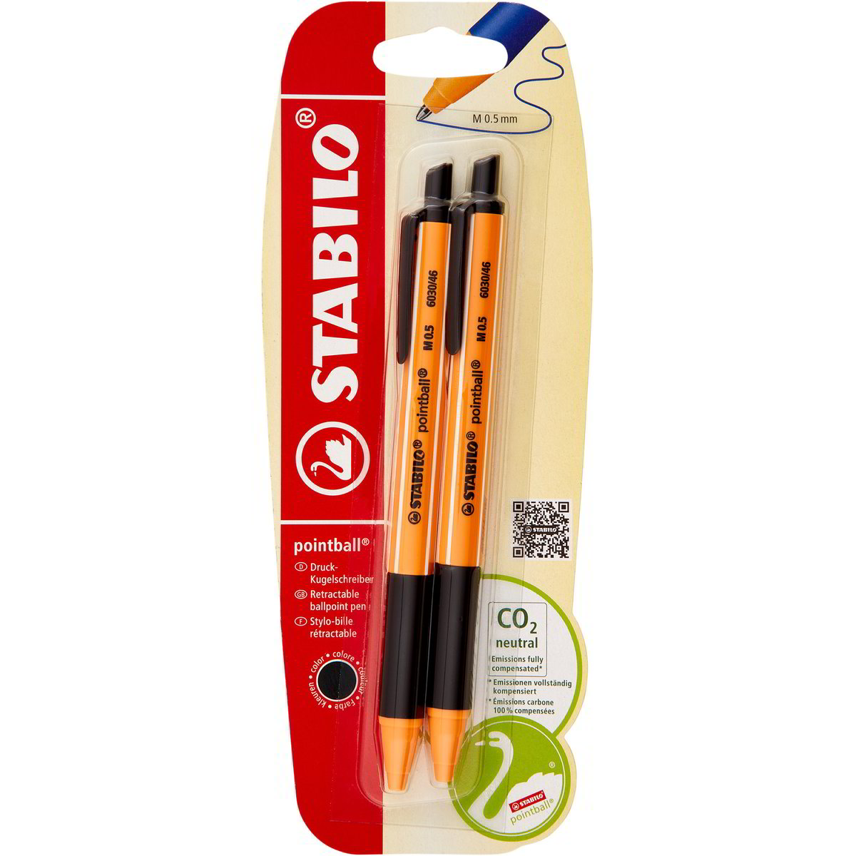 Biro a sfera 2 pointbal nere STABILO 1 PZ - Coop Shop