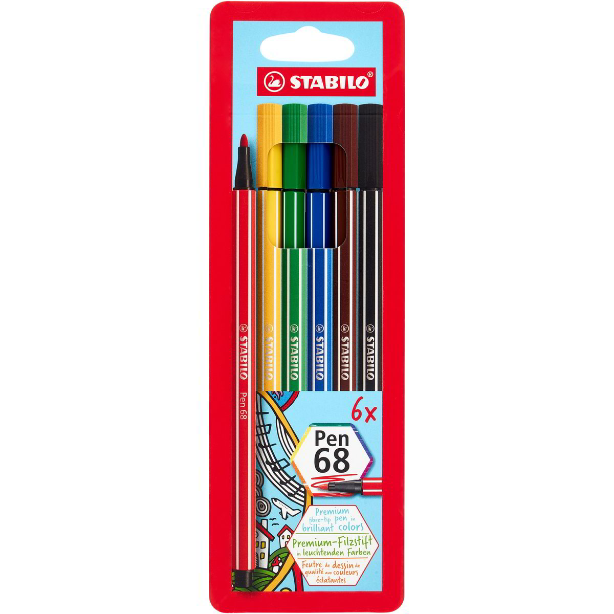Pennarelli colorati pen68 x6 STABILO 1 PZ - Coop Shop